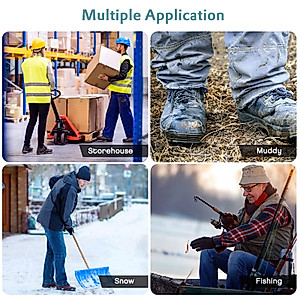 3 Pairs Silicone Shoes Covers Rain Boots Reusable Waterproof Shoe Covers Non Slip Overshoes Unisex Shoe Protectors for Women Men, Black White Gray (Large)