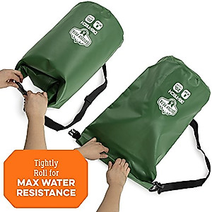 Grizzly Peak Dri-Tech Waterproof IP 66 Lightweight Roll-Top Sack Dry Bag with Adjustable Straps, 20 L
