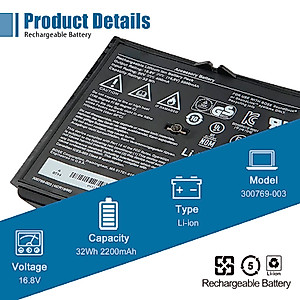 VANPIR 300769-003 32Wh Black Battery Replacement for Bose Sounddock Portable Digital Music System SoundLink Air Series 300769-002 300769-004 300769-001 300770-001 4ICR19/66 16.8V 2200mAh