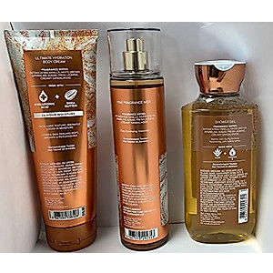 Bath & Body Works Warm Vanilla Sugar Fine Fragrance Mist, Body Cream and shower gel - Full Size