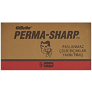 Perma-Sharp Double Edge Safety Razor Blades, 100 Count, 20 Count (Pack of 5)