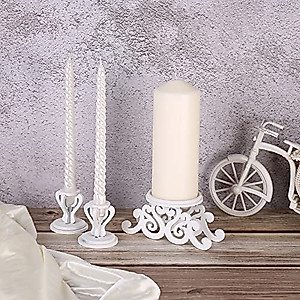 Rozrety Unity Candle Holder - Unity Candles Stand for Wedding Ceremony Set - Pillar Taper Candle Holders for Weddings Centerpiece Decoration,Bridal Shower(Candles not Include)