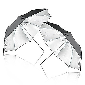 SLOW DOLPHIN Photography Umbrella Lighting Kit,400W 5500K Daylight Photo Portrait Continuous Reflector Lights for Camera Video Studio Shooting White/Black Umbrella