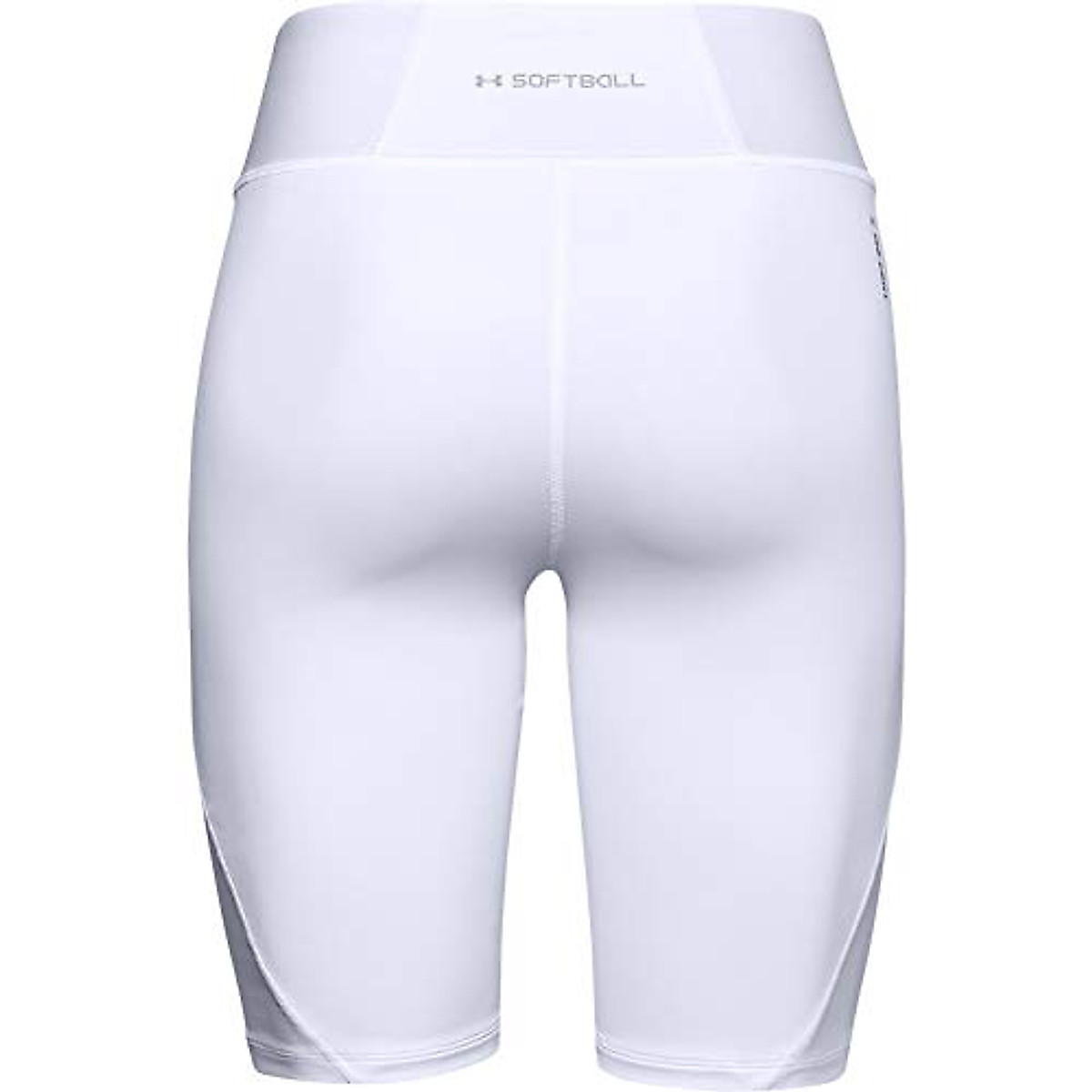 Under Armour Women's Soft Big Logo Sliding Shorts 20 , White (100)/Mod Gray , Medium
