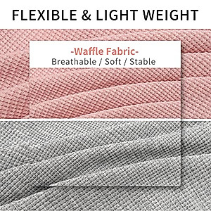 KYEESE 2Pack Dog Shirts Waffle for Small Dogs Soft Stretchy Dog T-Shirts Lightweight Dog Tank Top Sleeveless Dog Vest Breathable, Large, Pink+Grey