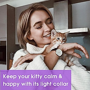 4 Pack Cats Calming Collar, Cat Anxiety Relief with Pheromones, Waterproof Calm Collar Size Up to 15 Inches (4 Pack Cats Collar+4 Pendants)