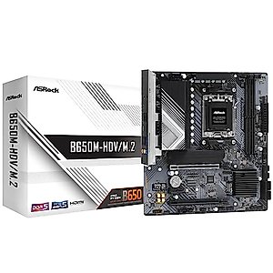 ASRock B650M-HDV/M.2 Supports AMD Socket AM5 Ryzen 7000 Series Processors