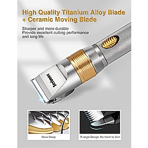 serimer Dog Clippers for Grooming, Professional 15V Heavy Duty Dog Shaver Grooming Kit,Pet Hair Trimmer for Thick Coats,Low Noise Dog Grooming Shears with Guard Combs Brush for Dogs Cats and Animal