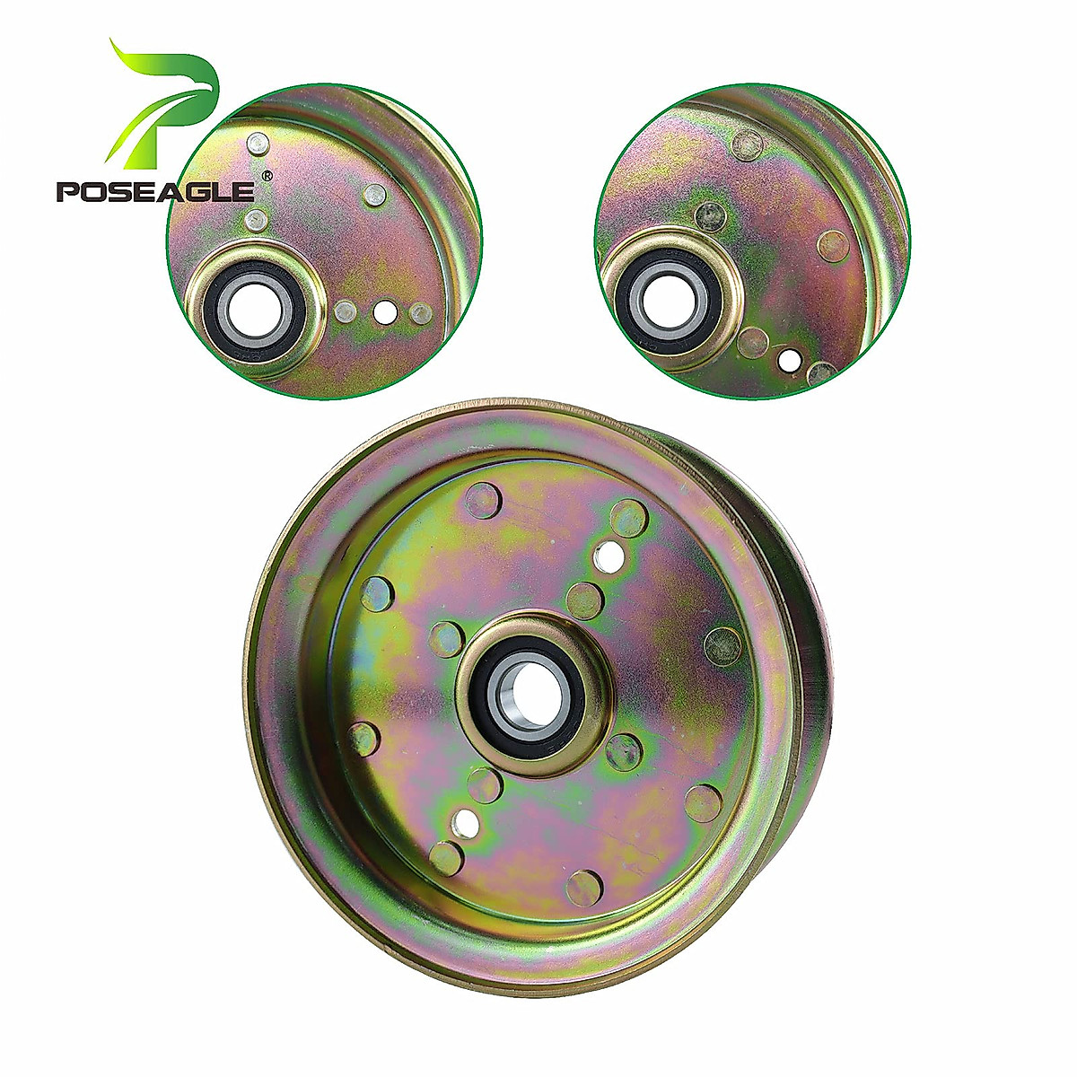 POSEAGLE 539132728 Idler Pulley Replaces Husqvarna 539132728 Husqvarna Idler Pulley, 589766102 Pulley, 589766101, 539112196 for Husqvarna MZ52 MZ54 MZ61 MZ6128 RZ4623 RZ46I YTH22v42LS Z246 Decks