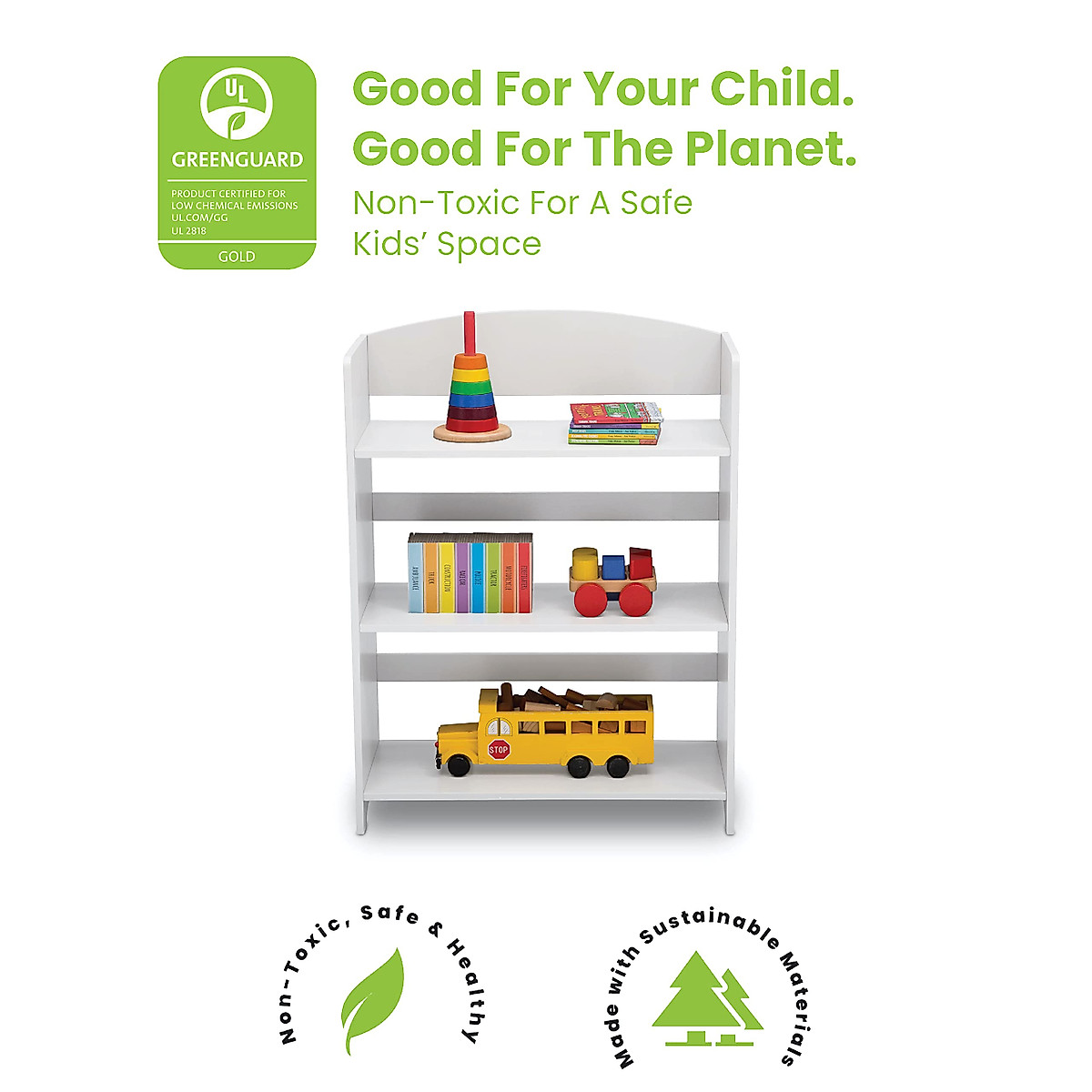 Delta Children MySize Bookshelf, Bianca White