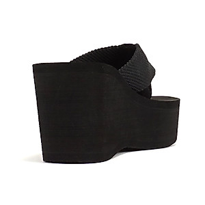 Soda Womens Oxley-S Flip Flop Sandals,Color:Black, Size:10