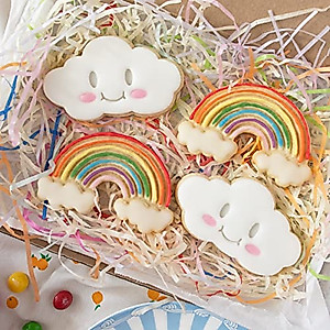 Set of 2 Rainbow cookie cutters (Designs: Kawaii Cloud and Rainbow), 2 pieces - Bakerlogy