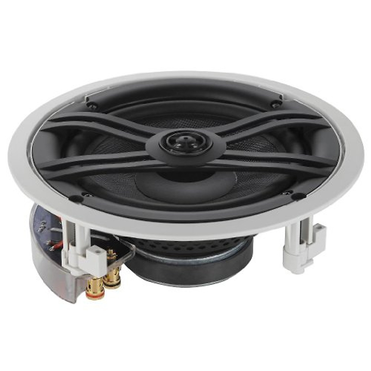 Yamaha Natural Sound Custom Easy-to-install In-Ceiling Flush Mount 2-Way 150 watts Speaker (Set of 6) with 8" Cone Woofers & 1" Swivel Titanium Dome Tweeter