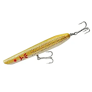 Cotton Cordell Pencil Popper Topwater Fishing Lure, Freshwater Fishing Gear and Accessories, 6", 1 oz, Pearl Yellow