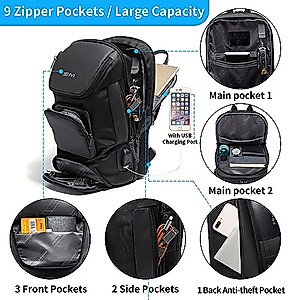 SMONT Sling Bag for Men, Anti Theft Waterproof Chest Shoulder Bag with USB Charging Port Grey