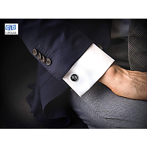 Mother of Pearl Cufflinks and Studs Tuxedo Set White Silver Formal Set Round Tuxedo Formal Set with Presentation Idea Box Mens White Wedding Studs Set