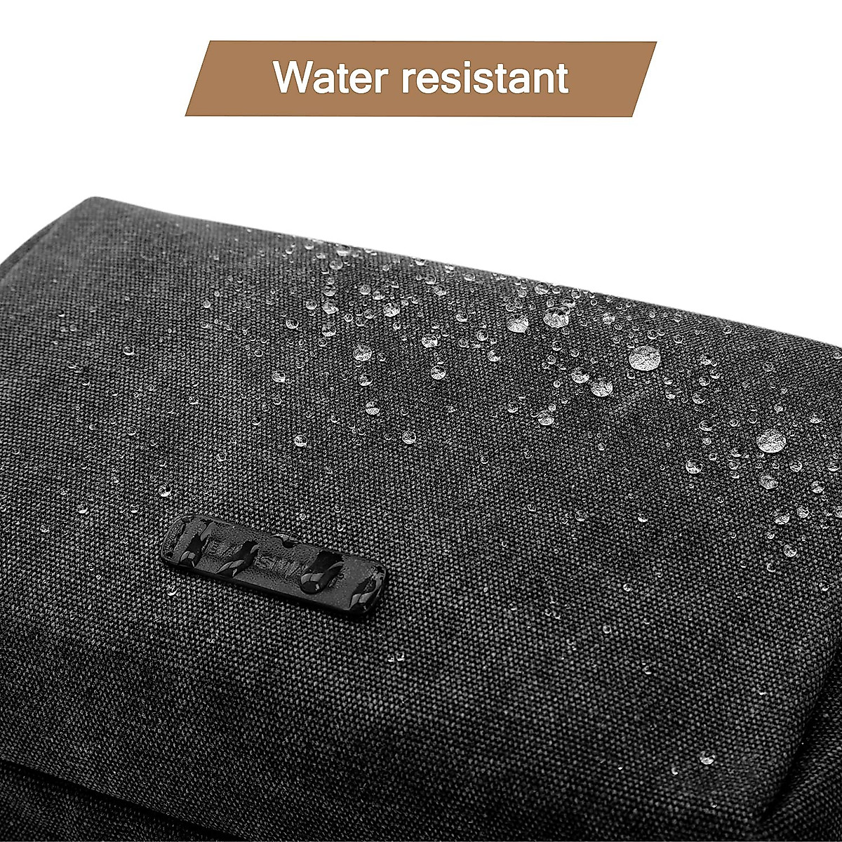 BAGSMART Toiletry Bag for Men, Canvas Travel Toiletry Organizer Dopp Kit Water-resistant Shaving Bag for Toiletries Accessories,Black-Medium