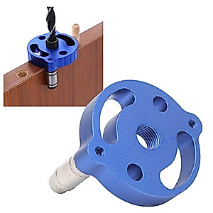 Drill Guide, Self Centering Dowel Jig Kit, Dowel Drill Guide, Aluminum Alloy 3 Hole Drill Bit Guide Jig Positioning Locator, Hole, Jig Accessories