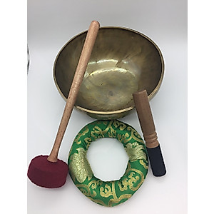 10" handmade Himalayan singing bowl, hand beaten by Nepali artisans to make magical tones by Shambhala Arts & Handcrafts