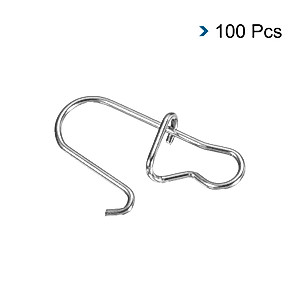 PATIKIL Fishing Snaps, 100 Pack 81.5LBS Stainless Swivel Tackle Kit Fishing Clips Lure for Saltwater Freshwater, Silver