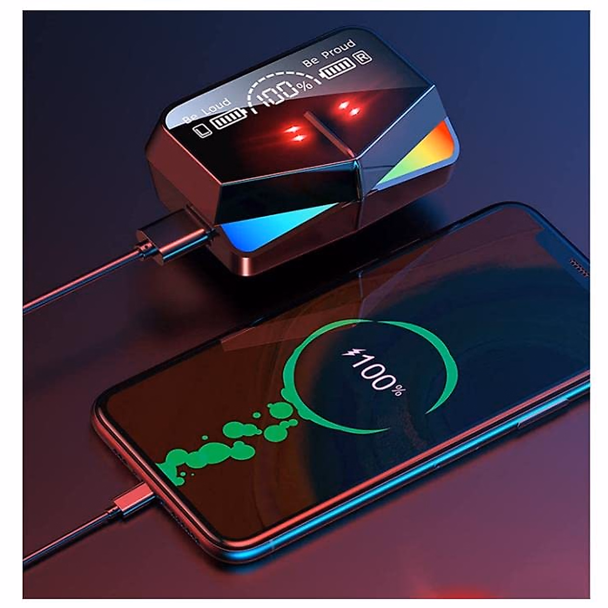 Genshin Impact Earbuds Bluetooth 5.1 Headphones Xiao Beelzebul Waterproof Earphones for Sports, 180H Playtime , 3D Stereo Audio Touch Control in-Ear Headset w/Mic (Xiao)