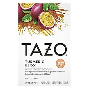 TAZO Turmeric Bliss Herbal Tea Bags, 20 Count (Pack of 6)