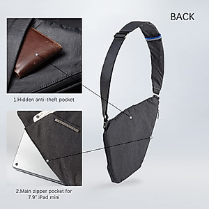 NIID D1 Chest Pack Crossbody Bag Sling bag Slim Backpack Multipurpose Casual Daypack(Camouflage, Right Hand)