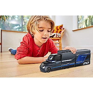 Disney Pixar Cars Jackson Storm Launching Hauler, Miniature Racecar Carrier Toys For Racing Play, Small, Portable, Collectible Automobile Toys Based on Cars Movies, Toys for Kids Age 3 and Up