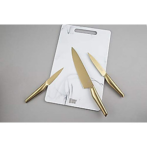 Cambridge Silversmiths Robert Irvine 10-Piece Hollow Handle Cutlery Block in Brushed Gold