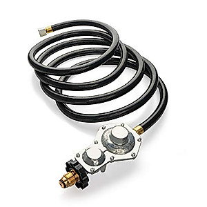 GASPRO 10FT Two Stage Propane Regulator Hose with P.O.L. and 3/8 Inch Female Flare for RV, Grill, Gas Stove, Range