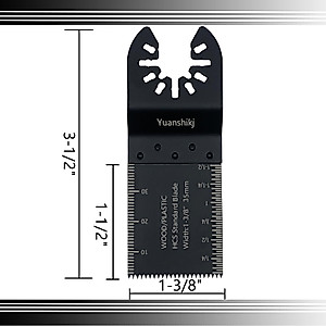 Yuanshikj (50PC,1-3/8") Wood Plastics Universal Oscillating Multitool Saw Blades,Oscillating Tool Blade,Professional Quick Release Durable, Multi Tool Blades Kits