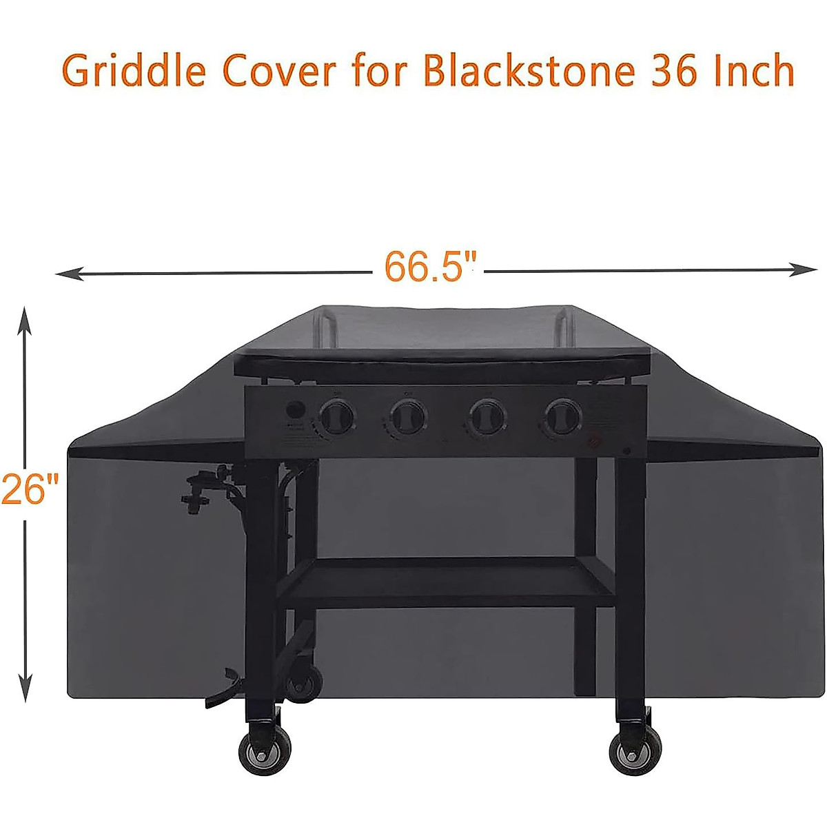 BQMAX 5004 Griddle Lid Grill Hard Cover for Blackstone 36" and 600D Heavy Duty Grill Cover Replacement Kit for Blackstone 36 inch Griddle Hood