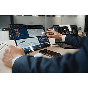 Verbatim Portable Touchscreen Monitor 15.6" USB-C HDMI Full HD 1080p IPS Display with Metal Housing and Adjustable Kick Stand for Laptops and Gaming Consoles