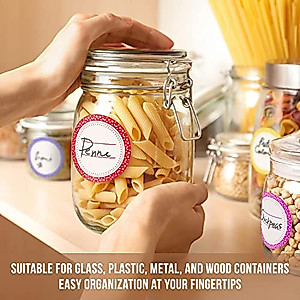MESS Dissolvable Canning Labels for Jars – 200 Dissolvable Mason Jar Labels - Dissolvable Food Labels for Containers - Jam Homemade Canning Jar Labels Stickers - Removable Mason Jar Labels 2" Granite