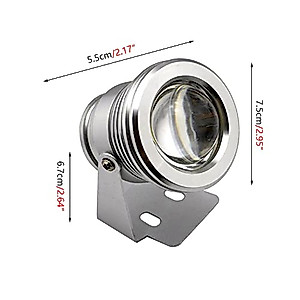 TWXG Waterproof IP68 Pool Light LED 12V/24V Underwater Light Spot Light for Swimming Pool Fountains Pond Water Garden Aquarium Rotatable Landscape Light,10W