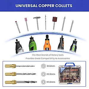 HARDELL Rotary Tool Accessories, Fits Dremel Rotary Tool, 508PCS Power Rotary Tool Bits with 1/8"(3.2mm) Diameter Shanks, Universal Fitment for Sanding, Drilling, Polishing, Carving, Polishing
