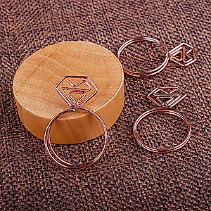 Diamond Ring Shape Small Paper Clips - Cute Paper Clips - Funny Bookmark Marking Clips for Office School Wedding Party Invitation Valentine Decoration - Planner Paperclips (20 pcs) (Diamond Ring)