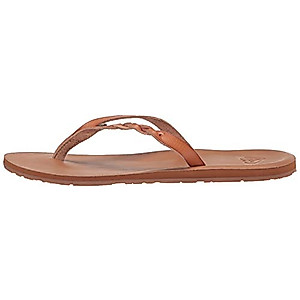 Roxy Women's Liza FLIP Flop Sandal, Tan Combo, 8
