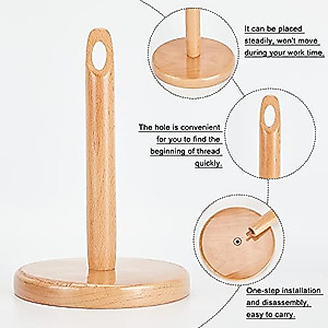 arricraft Wood Yarn Holder, Crochet Wooden Frame with Hole, Knitting Tool for Knitting Craft