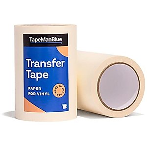 6" x 100' Roll of Paper Transfer Tape for Vinyl, Made in America, Premium-Grade Transfer Paper for Vinyl with Layflat Adhesive for Cricut Vinyl Crafts, Decals, and Letters