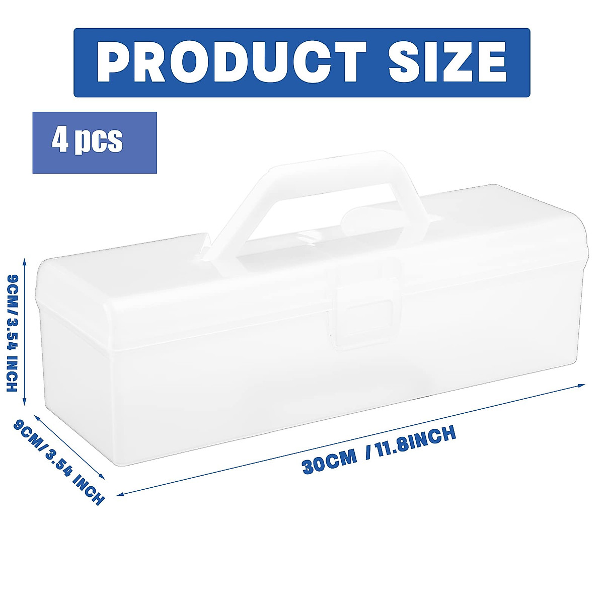 Vicenpal Trading Card Storage Box Organizer Fit 1200 Plus Cards Plastic Deck Card Storage Box Hard Playing Card Case Compatible with MTG Trading Card Games Baseball Football Card Collector (4 Pieces)