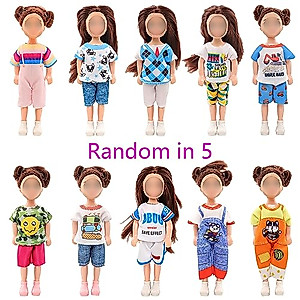 ENOCHT 5.3 Inch Doll Clothes and Accessories 5 Chelsea Doll Outfits 5 Dresses with 3 Shoes 12 Accessories for 5.3 Inch Dolls