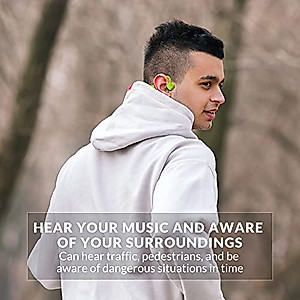 9 DIGITAL Bone Conduction Headphones Bluetooth Wireless, Open Ear Headphones with Built-in Mic,Sweat Resistant Waterproof Sports Earphones for Running and Workouts、Riding