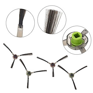 Fdit 4PCS Side Brushes Replacement Vacuum Cleaner Replenishment Sweeping Brush Fit for Ecovacs Deebot DE55 DE6G DD33 DJ35 Robotic Vacuum Cleaner