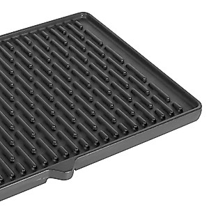 BBQ Future 7404 Reversible Cast Iron Griddle for Weber Griddle Insert Summit 400/600 Series Gas Grill Summit E670 E450 S470 E450, Grill Accessories for Weber Summit Gold, Black