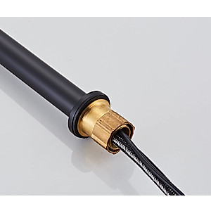 Automatic Bathroom Faucet Touchless Sensor Black Kitchen Faucet Medium Touch-Free Electric Motion Infrared Touchfree Faucet Bar Public Sink Faucet Aerator Spout Commercial AC/DC Power