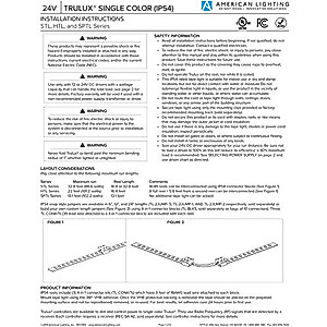 American Lighting HTL-WW-100 Collection Trulux IP54 High-Output LED Tape Light Reel, Reel-100ft, Warm White, Warm White 3000k, Reel - 16.4ft