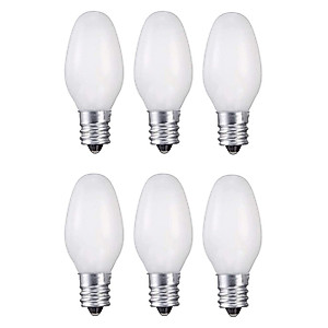Sweet Online Deal Night Light Candelabra Base White Bulb - 6 Pack