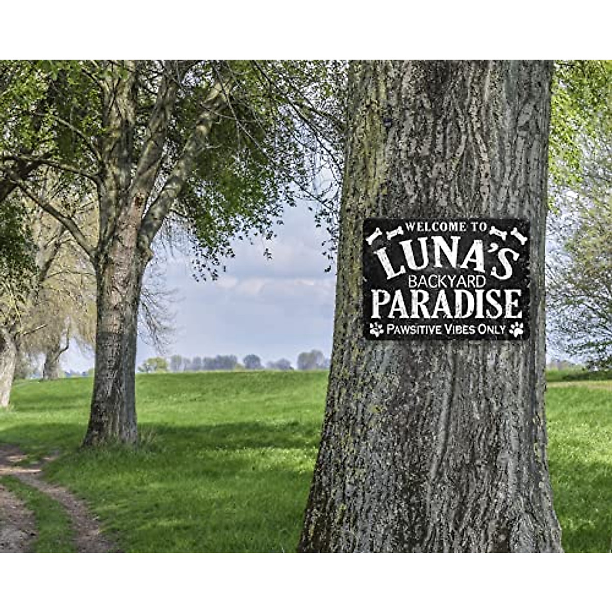 Customized Dog Name Backyard Playground Metal Indoor Outdoor Sign