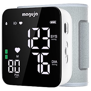 Blood Pressure Monitors for Home Use, maguja Rechargeable Blood Pressure Cuff Wrist Electronic Sphygmomanometer BP Monitors with Voice Broadcast, 180 Memory Storage for 2 Users